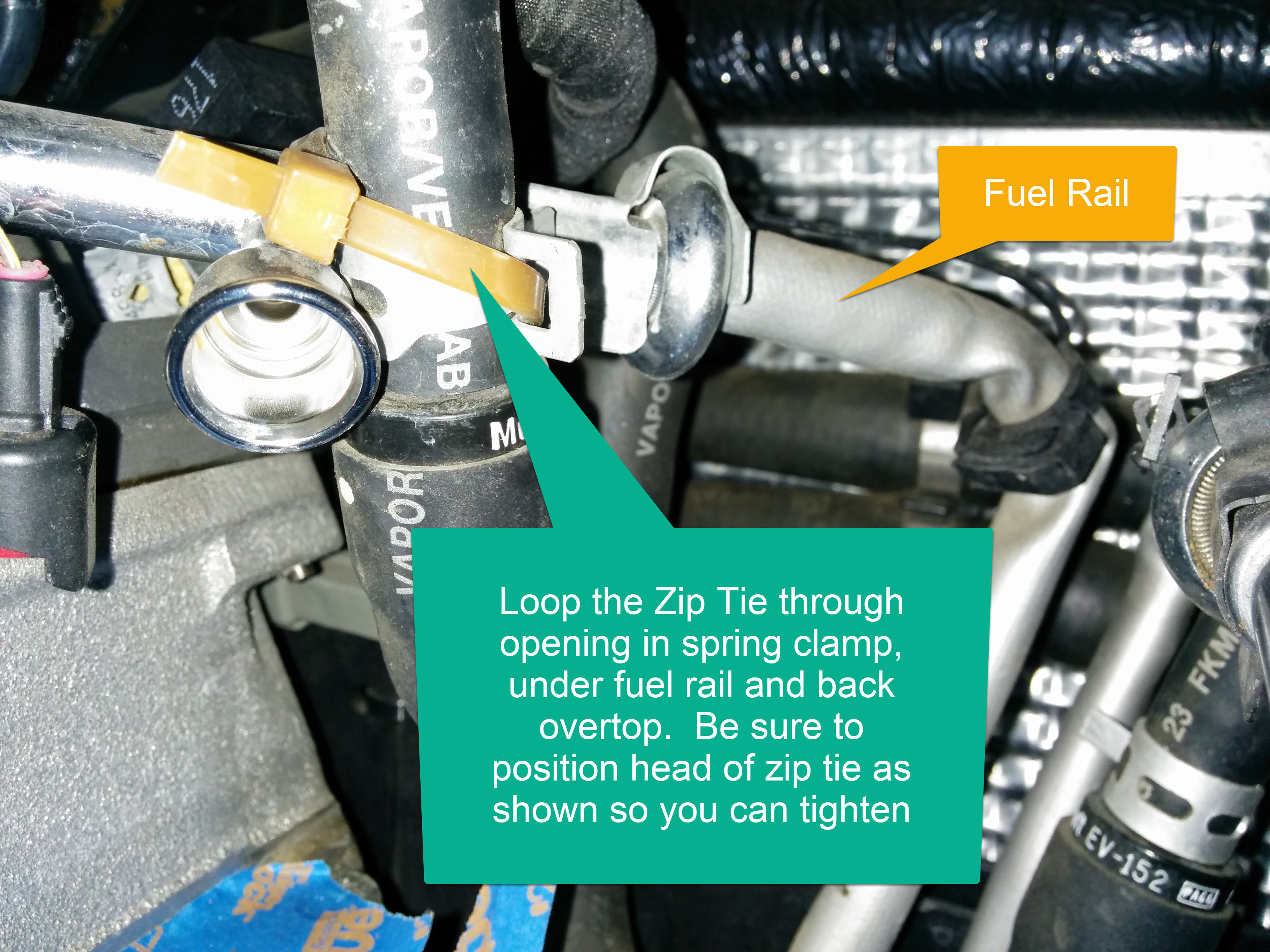 Installing the PCV Valve Vacuum Assembly Harness in an Aston Martin DB9 ...