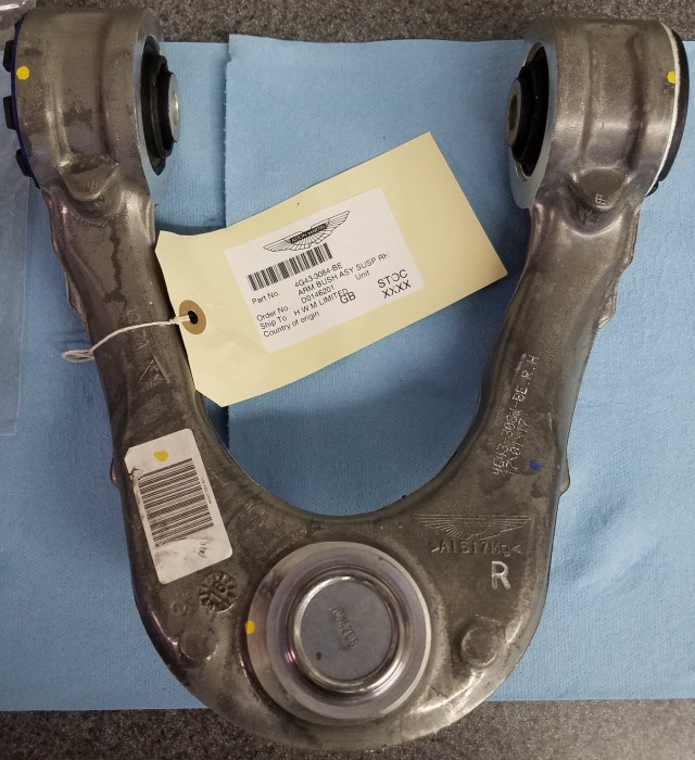 Replacing the Front Suspension Upper Control Arm in an Aston Martin DB9 ...